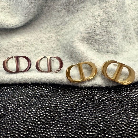 Jewelry | New Gold Or Silver Plated Cd Stud Earrings Signed | Poshmark
